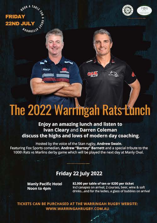IWannaTicket :: 2022 Warringah Rats Lunch